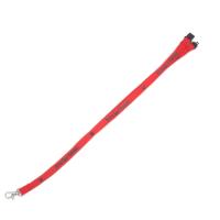 China Popular Red Custom Tubular Lanyards Polyester Material Silkscreen Printing Logo for sale