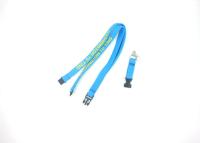 China 540mm/1080mm Length Personalized Breakaway Lanyards Sky Blue For Advertising for sale