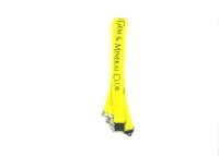 China Polyester Yellow Individual Custom Lanyards , Custom Name Lanyard For Exhibition for sale
