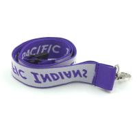 China Customized Purple Polyester Neck Lanyards 0.6mm to 2.5mm Thickness for ID Cards for sale