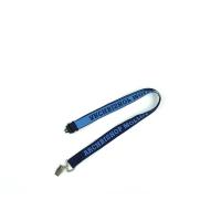 China Woven Flat Id Neck Lanyard , Polyester Jacquard Neck Lanyard For Badges for sale
