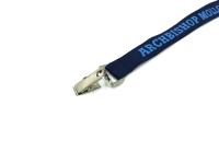 China Woven Flat Id Neck Lanyard , Polyester Jacquard Neck Lanyard For Badges for sale