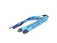 China Woven Flat Id Neck Lanyard , Polyester Jacquard Neck Lanyard For Badges for sale