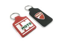 China Custom Soft PVC Keychain Double Side Embossed Keyring 100% Nontoxic 3mm Thickness for sale