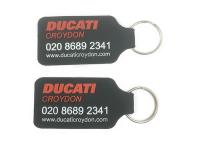 China Custom Soft PVC Keychain Double Side Embossed Keyring 100% Nontoxic 3mm Thickness for sale