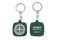 China Custom Double Side PVC Keychain 35x30x4mm Promotional Bag Shape Keyring for sale