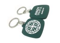 China Custom Double Side PVC Keychain 35x30x4mm Promotional Bag Shape Keyring for sale