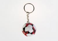 China Custom Mini 3D Football Shape Soft PVC Rubber Keychain 3.8cm Eco-Friendly for sale
