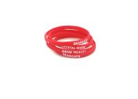 China Custom Printed Red Silicone Wristbands 180mm x 5mm x 2mm for Promotional Events for sale