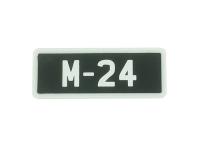 China Custom Soft PVC Patches 70x25x2mm Black White Square Shape Business Badges for sale