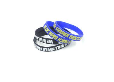China Festival Gift Custom Personalized Silicone Bracelets Portable Non - Irritating for sale