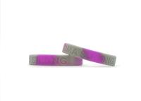 China Custom Logo Debossed Sports Silicone Wristbands 250x12x2mm Without Color Infilled for sale