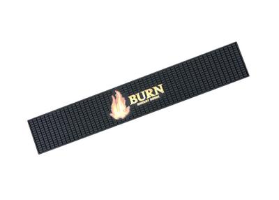China Custom PVC Bar Mat 60x60x4mm Non Slip Beer Coaster Black Eco Friendly for sale