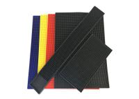 China Custom PVC Square Bar Mat 60x60x4mm Non Slip Rubber Coaster Set for Beer Cups for sale