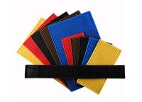 China Custom PVC Square Bar Mat 60x60x4mm Non Slip Rubber Coaster Set for Beer Cups for sale