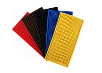 China Custom PVC Square Bar Mat 60x60x4mm Non Slip Rubber Coaster Set for Beer Cups for sale