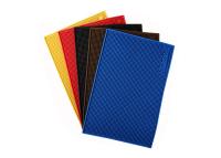 China Custom PVC Square Bar Mat 60x60x4mm Non Slip Rubber Coaster Set for Beer Cups for sale