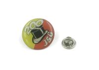 China Round Metal Custom Made Enamel Badges Bright Silver Plating Aluminum Alloy Material for sale