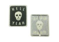 China Square And Round Adhesive Embroidered Patches Laser Cut Merrowed Edge for sale