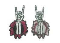 China Heat Cut Border Sew On Embroidered Patches , Eco Friendly Embroidered Badge Patch for sale