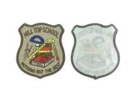China Brooches Adhesive Embroidered Patches Iron - On Backing Customized Shape for sale