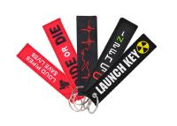 China Custom Embroidered Keychain Patches Aviation Gifts 13cm Zinc Alloy Polyester for sale