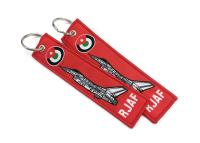 China Custom Embroidered Keychain Patches Aviation Gifts 13cm Zinc Alloy Polyester for sale