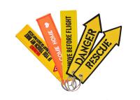 China Custom Embroidered Keychain Patches Aviation Gifts 13cm Zinc Alloy Polyester for sale