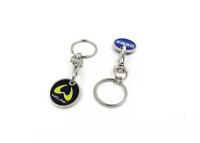 China Fashionable Custom Die Cut Metal Keychains Single Or Double - Sided Design for sale