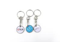 China Custom Metal Keychains Epoxy Resin Printed Logo Eco Friendly Durable 2D 3D for sale