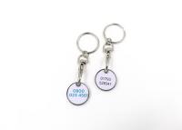 China Custom Metal Keychains Epoxy Resin Printed Logo Eco Friendly Durable 2D 3D for sale
