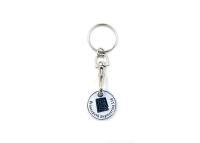 China Coloring Logo Personalized Metal Keychains 2D Or 3D Effect For Supermarket for sale