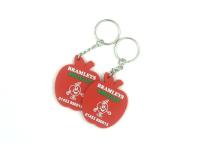 China PVC Apple Shape Washable Custom Anime Keychains Long Lasting Non - Fading for sale