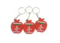 China PVC Apple Shape Washable Custom Anime Keychains Long Lasting Non - Fading for sale