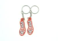 China Irregular Shape 2D Soft PVC Keychains 50x15x2mm For Brand Promotion for sale