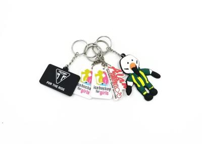 China Custom 2D 3D PVC Colorful Printed Keychain Irregular Rectangle Shape with Logo for sale