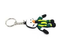China 3D Shape Colorful Custom Design Keychains 80mmx50mmx4mm Skin - Friendly for sale
