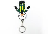 China 3D Shape Colorful Custom Design Keychains 80mmx50mmx4mm Skin - Friendly for sale