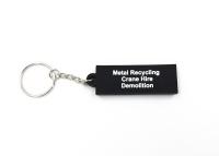 China Custom Soft PVC Keychain Double Side Rectangle Shape Rubber Promotional Gift 3D for sale