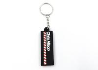 China Custom Soft PVC Keychain Double Side Rectangle Shape Rubber Promotional Gift 3D for sale