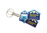 China Custom Soft PVC Keychain 3D House Shape Eco Friendly Washable Fade Proof Promotional Gift for sale