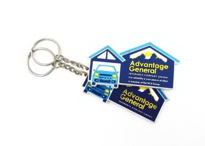 China Custom Soft PVC Keychain 3D House Shape Eco Friendly Washable Fade Proof Promotional Gift for sale