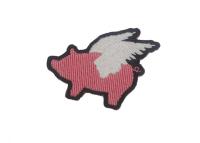 China Custom Shape Adhesive Embroidered Patches Durable And Washable Pink / Gray Color for sale