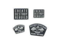 China Woven Fabric Sew - On Adhesive Embroidered Patches Square / Custom Shape for sale