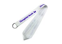 China 902mm X 25mm Custom Team Lanyards , Classic White Printed Neck Lanyards for sale