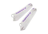 China 902mm X 25mm Custom Team Lanyards , Classic White Printed Neck Lanyards for sale