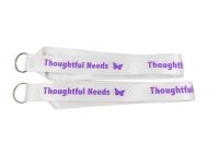 China 902mm X 25mm Custom Team Lanyards , Classic White Printed Neck Lanyards for sale
