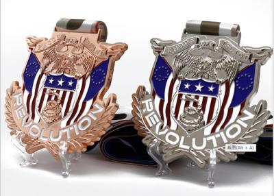 China Custom Marathon Gold Metal Award Medal 3D Design Antique Silver 50mm for sale