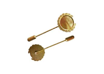 China Custom Enamel Lapel Pins Long Needle Brooch Badge 20-100mm Iron Zinc Alloy for sale