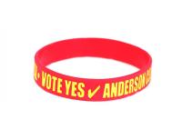 China Festival Gift Debossed Silicone Bracelets Portable Non - Irritating for sale